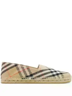 Burberry Check Espadrilles - Neutrals