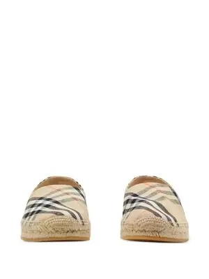 Burberry Check Espadrilles - Neutrals