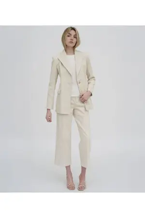 Rosetta Getty Stretch Plonge Peak Lapel Jacket - Neutral