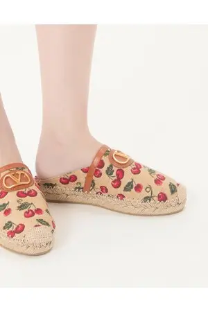 Valentino Garavani Vlogo Signature Cherryfic Motif Mule - Red