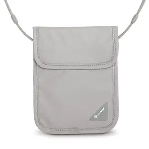PACSAFE Anti-theft Rfid Blocking Neck Pouch - Neutral Grey