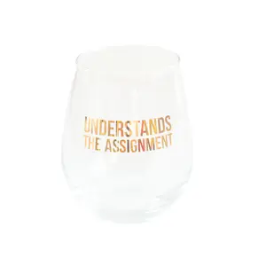 JOLLITY & CO Understands The Assignment Wine Glass - Assorted Pre-pack