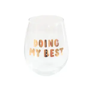 JOLLITY & CO Doing My Best Wine Glass - Assorted Pre-pack