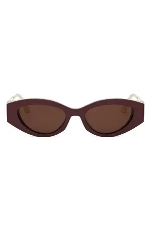 Dior 30montaigne B6i 51mm Oval Sunglasses - Shiny Bordeaux / Bordeaux