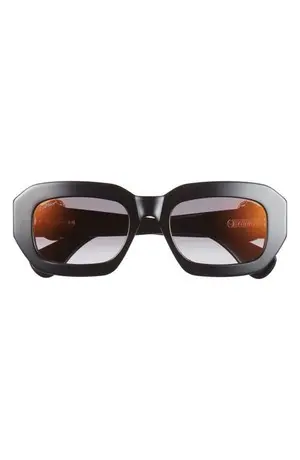 Cartier 52mm Square Frame Sunglasses - Black