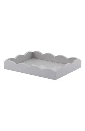 ADDISON ROSS LONDON Scalloped Wood Tray - Chiffon