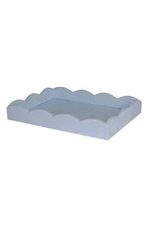 ADDISON ROSS LONDON Scalloped Wood Tray - Denim