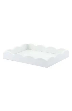 ADDISON ROSS LONDON Scalloped Wood Tray - White