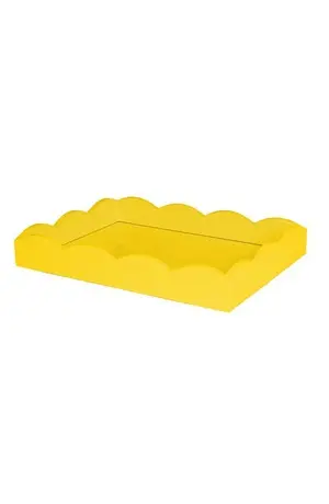 ADDISON ROSS LONDON Scalloped Wood Tray - Yellow