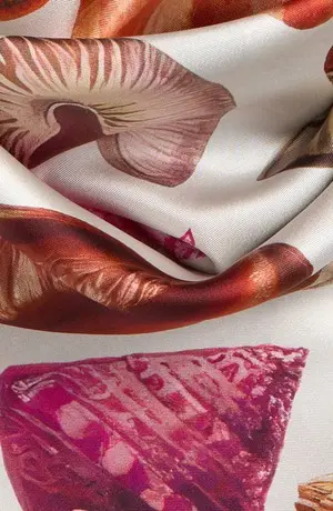 Echo Sea Treasures Silk Twill Scarf - Cream