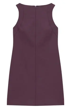 Theory Boat Neck Stretch Wool Minidress