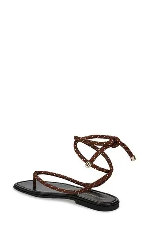 Veronica Beard Carmina Ankle Wrap Sandal - Cedar/coconut