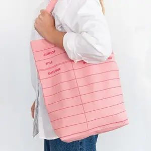 JOLLITY & CO Book Club Library Small Canvas Tote Bag