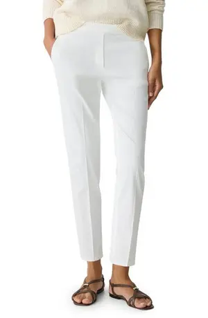 Theory Treeca Linen Blend Crop Pants
