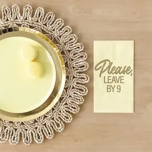 JOLLITY & CO Please Leave Nine" Guest Napkins