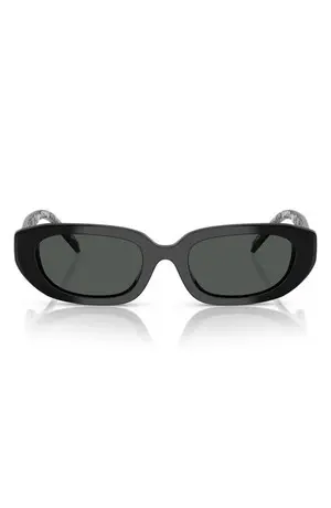 Tory Burch 52mm Irregular Sunglasses Black / Grey