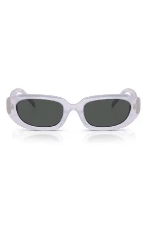 Tory Burch 52mm Irregular Sunglasses - Milky Purple / Grey