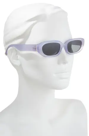 Tory Burch 52mm Irregular Sunglasses - Milky Purple / Grey