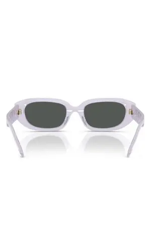 Tory Burch 52mm Irregular Sunglasses - Milky Purple / Grey
