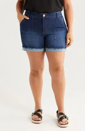 Wit & Wisdom Patch Pocket Denim Shorts