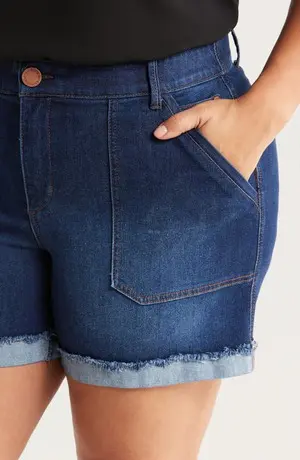 Wit & Wisdom Patch Pocket Denim Shorts