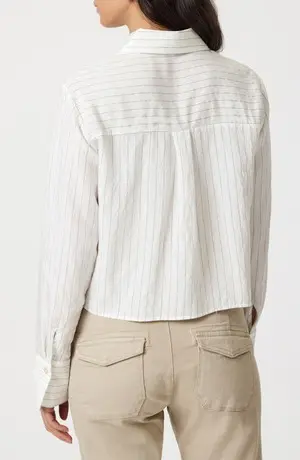 MAVI Pinstripe Crop Button-up Shirt