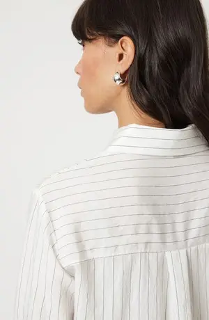 MAVI Pinstripe Crop Button-up Shirt