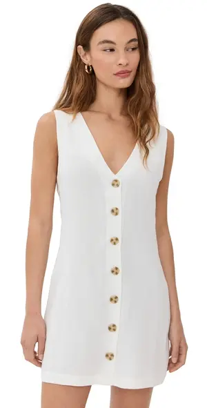 LE BOP Charlotte Vest Mini Dress - White