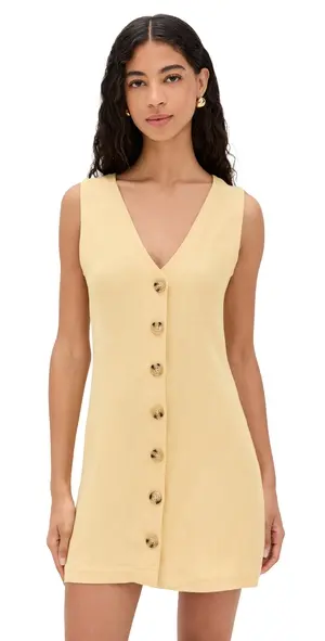 LE BOP Charlotte Vest Mini Dress - Yellow