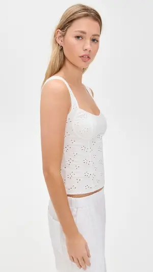 Free People Full Bloom Eyelet Cami - Ivory
