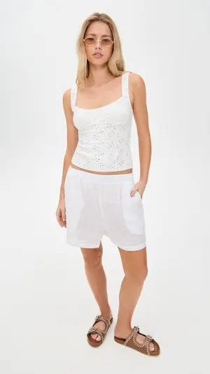 Free People Full Bloom Eyelet Cami - Ivory