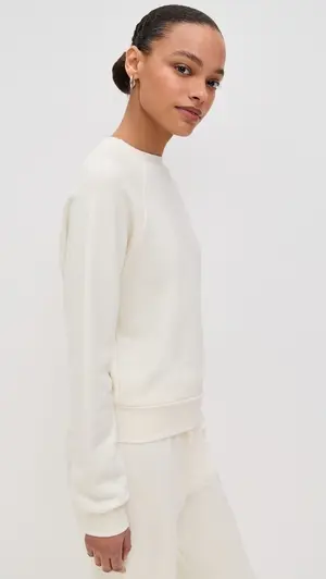 Eterne Shrunken Raglan Sweatshirt - Cream