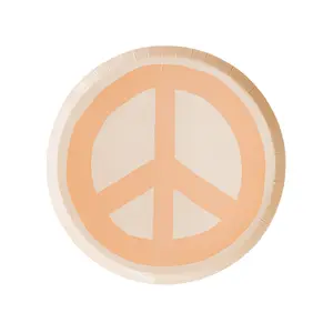 JOLLITY & CO Peace & Love Peace Dessert Plates - Assorted Pre-pack