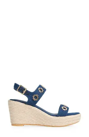 KOKO + PALENKI Echo Slingback Espadrille Platform Wedge Sandal