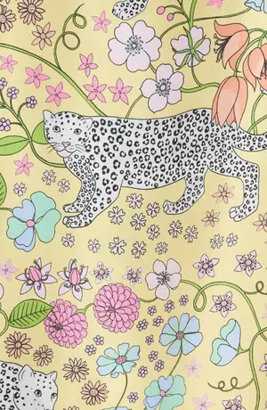 KAREN MABON Snow Leopard Satin Short Pajamas
