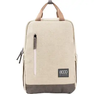 8000KICKS Hemp Laptop Backpack - Beige / Green