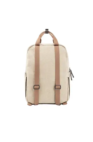 8000KICKS Hemp Laptop Backpack - Beige / Green