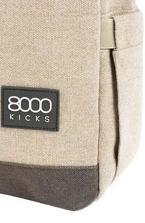 8000KICKS Hemp Laptop Backpack - Beige / Green