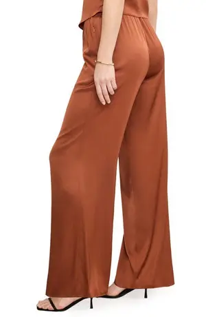 Good American Satin Wide Leg Pants