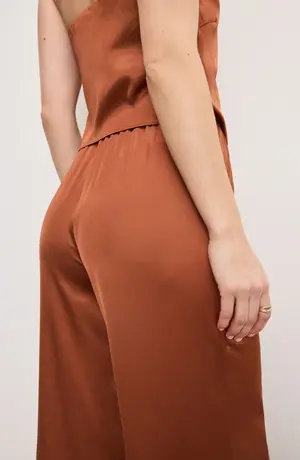 Good American Satin Wide Leg Pants