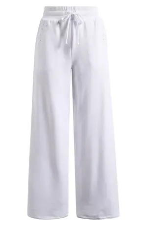 Splendid Rory Eyelet Embroidered Sweatpants - White