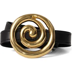 DEHANCHE Koru Leather Belt - Black/gold