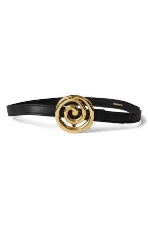 DEHANCHE Koru Leather Belt - Black/gold