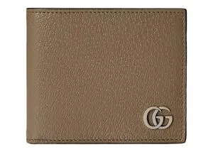 Gucci Gg Marmont Card Case Wallet - Taupe