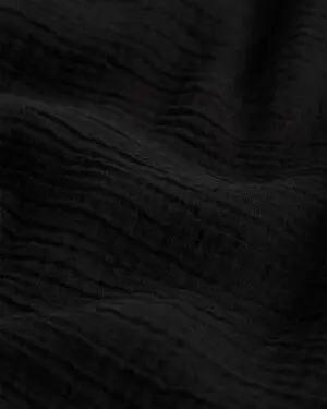 TOTEME Organic Cotton Crinkled Scarf - Black