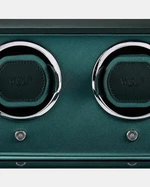 Wolf Cub Double Watch Winder With Cover - Green