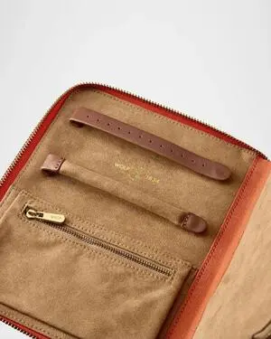 Wolf Ida Travel Zip Jewelry Portfolio - Orange
