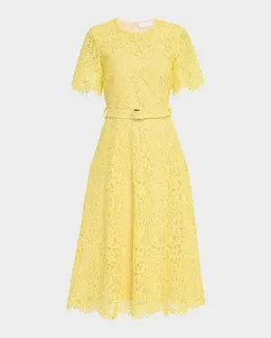 elie tahari floral lace dress Elie Tahari The Gaia Floral Lace Midi-Dress