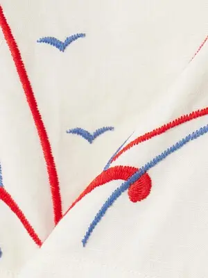 BODE Embroidered Cotton And Linen-blend Jumpsuit