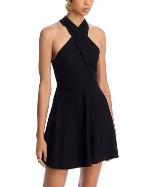 Steve Madden Halter Neck Mini Dress - Black